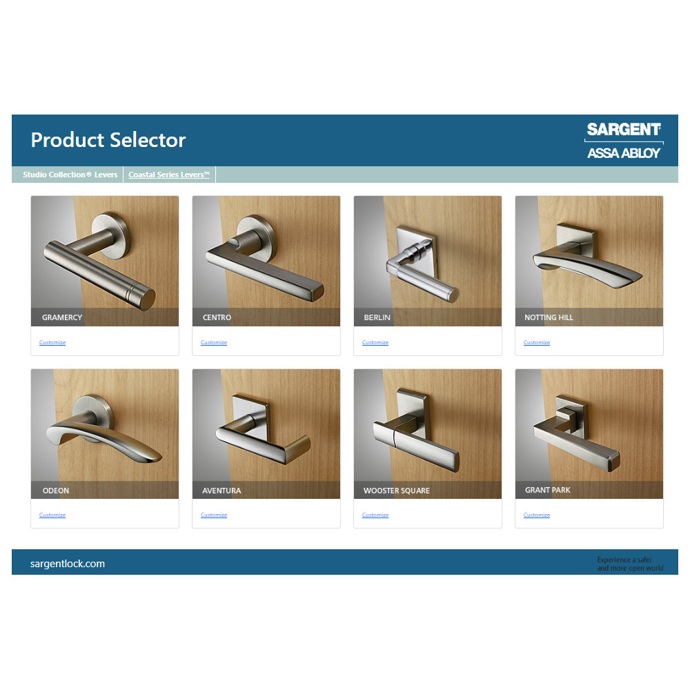 Product selectors | ASSA ABLOY The Good Design Studio